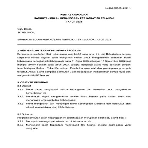 kertas kerja kemerdekaan 2023 free always | DOCX