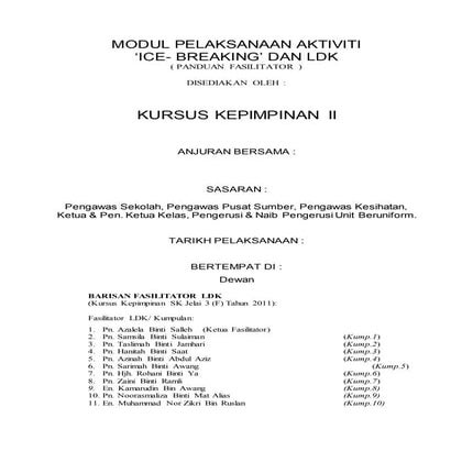 Contoh kertas kerja program | DOC