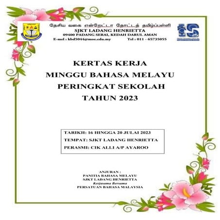KERTAS KERJA MINGGU BAHASA MELAYU SEKOLAH RENDAH.doc