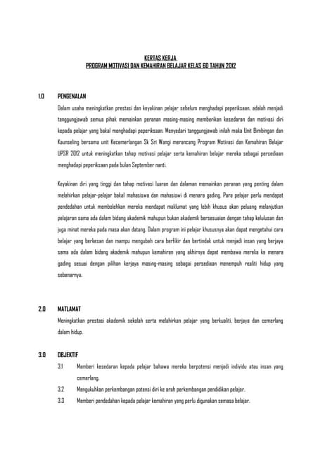 Panduan ringkas menulis kertas kerja | DOC