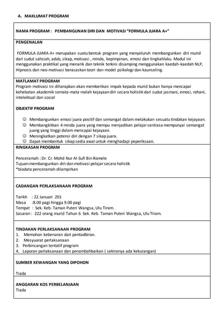 Kertas kerja iftar jamaie | PDF