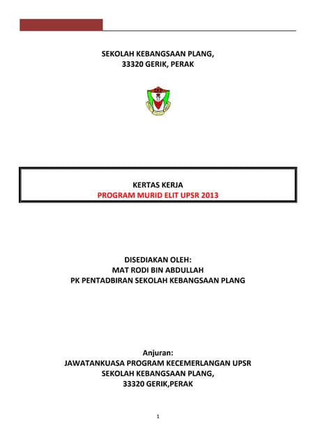 Contoh minit curai kursus | DOC