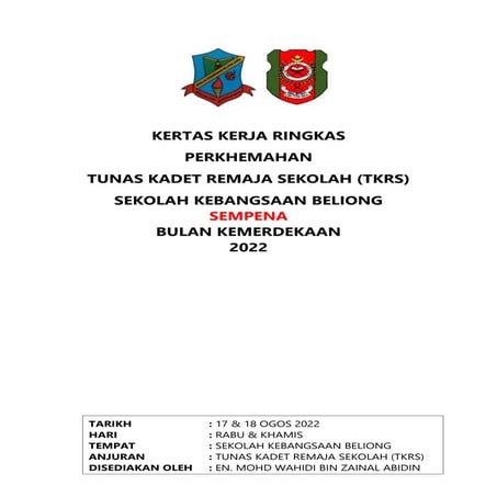 Kertas Kerja Ringkas Perkhemahan TKRS SK Beliong 2022.doc