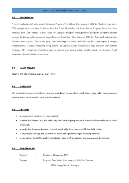 Kertas kerja pensrtukturan meja kerusi | DOCX