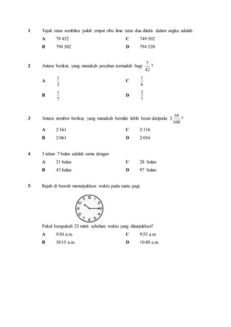 Matematik tingkatan 1 ulangkaji 1 | DOCX