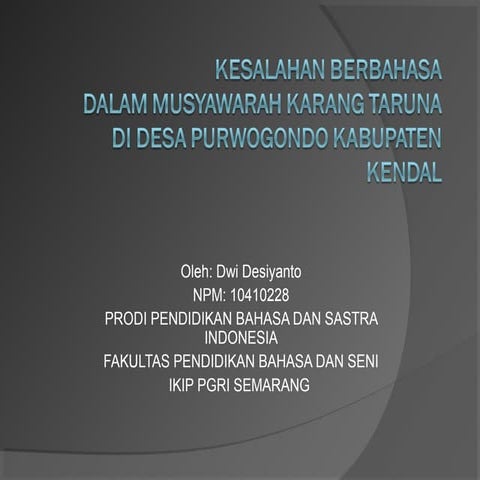 Kesalahan berbahasa | PPT