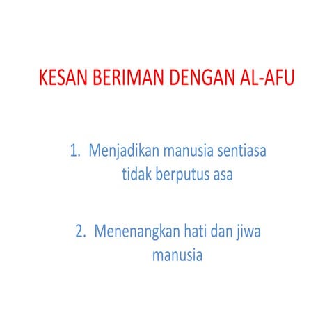 Allah al-Afu dan al-Ghafur | PPTX