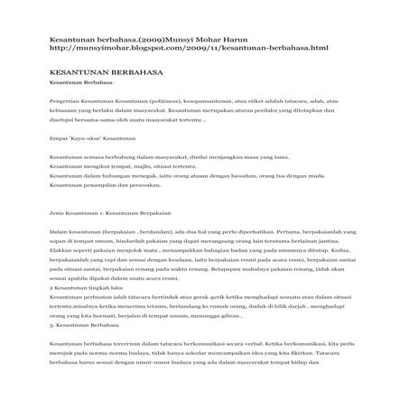 Kesantunan berbahasa (p3) | DOCX