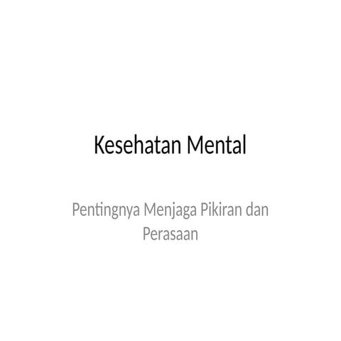 Kesehatan mental | PPT