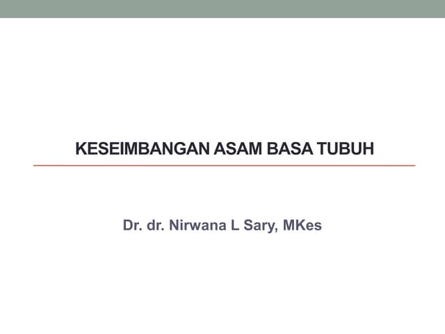 Keseimbangan asam basa | PPTX