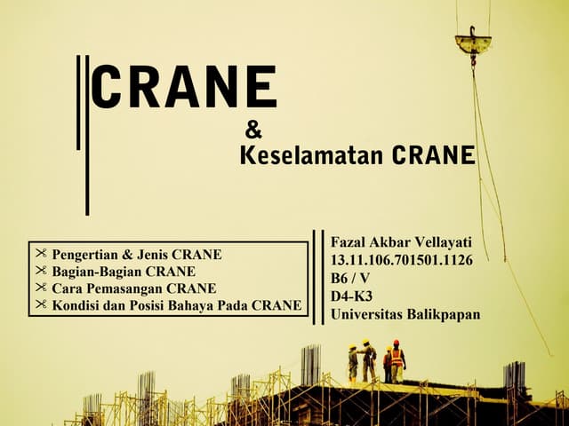 Crane Safety Training Presentation | PPTX