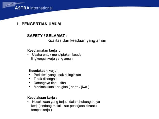 Pencegahan kecelakaan kerja | PPTX