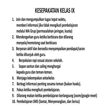 Kesepakatan Kelas Ix Pptx