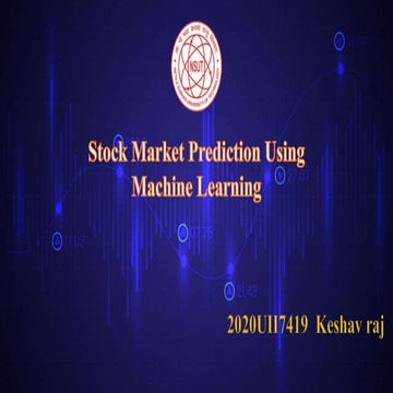 stock market prediction project powerpoint | PPTX