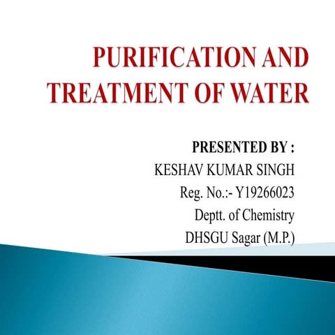 Water treatment process | PPTX