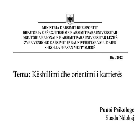 Keshillimi dhe orientimi i karrieres klasa 9, seminar (1).pptx