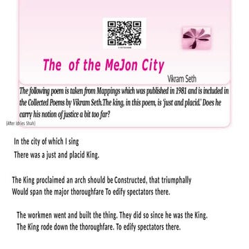 THE TALE OF THE MELON CITY POEM CLASS 11TH | PPTX