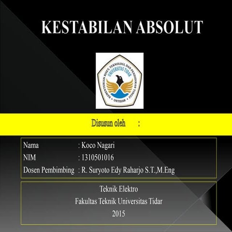 Kestabilan absolut | PPTX