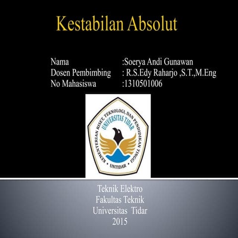 Kestabilan absolut | PPT