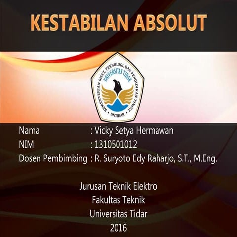 Kestabilan absolut | PPTX
