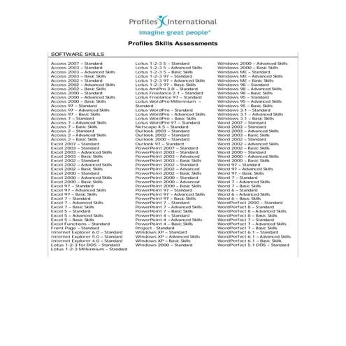 Kestly Development Profiles Skills Tests Catalog 12 09 | PDF