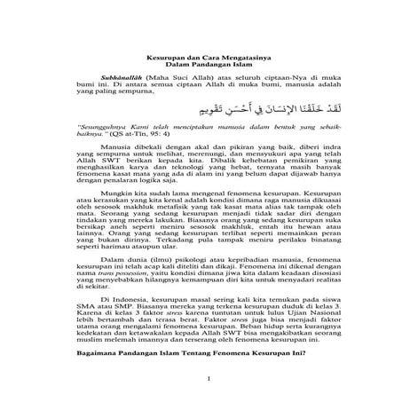 Kesurupan dan cara mengatasinya | PDF