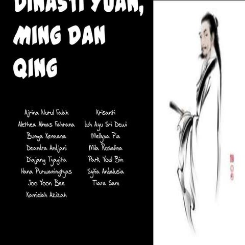 Kesusastraan dinasti yuan, ming dan qing | PPTX