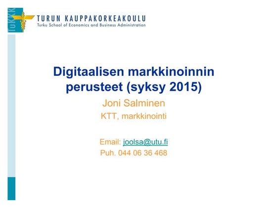 Nitro - Analytiikan hyödyntäminen markkinoinnissa | PDF