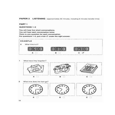 KET1 2 3 - CUP 1 Listening P125-Key.pdf