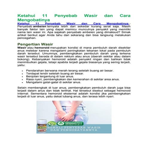 Fase stadium penyakit wasir (hemoroid) | PDF