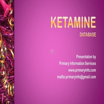 Ketamine - data base | PDF | Pharmaceutical Drugs | Medical Health