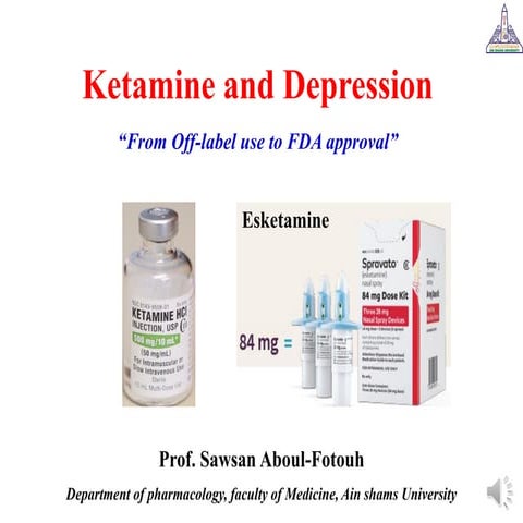 Ketamine and Intranasal Esketamine in Depression | PDF
