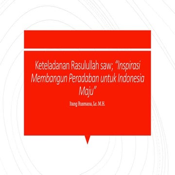 Keteladanan Rasulullah saw bangun peradaban.pptx