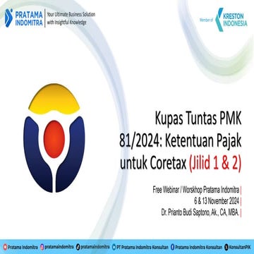 KETENTUAN CORETAX INDONESIA BERLAKU 2025 | PDF