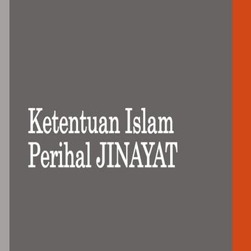Ketentuan Islam Perihal JINAYAT.pptx