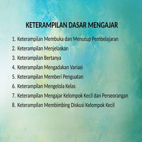 Keterampilan Dasar Mengajar mahasiswa.pptx