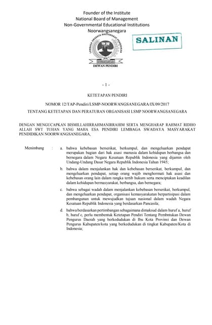 Syarat Administrasi Pendaftaran Ormas Di Kesbangpol | DOC