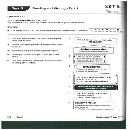 Ket writing practice 1