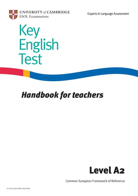 Cambridge English KET/Key For School | PPTX | Educational Assessment ...