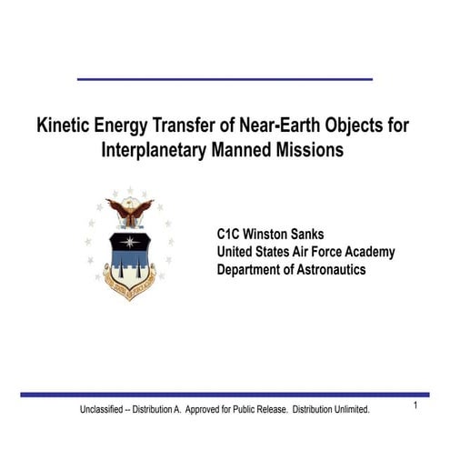 Kinetic Energy Transfer of Near-Earth Objects for Interplanetary Manned ...