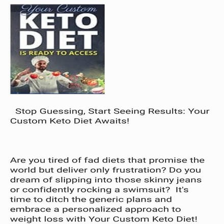 Your Custom Keto Diet is ready to access | PDF