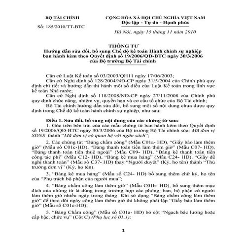 Ke toan.org thong-tu-185-2010-tt-btc-ve-ke-toan | PDF