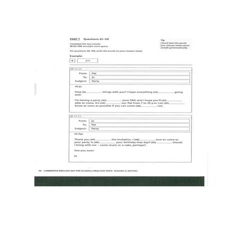 Ket writing practice 1 | PDF