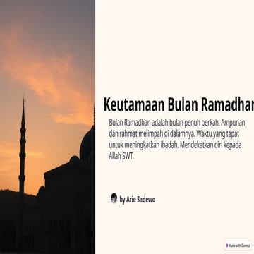 Keutamaan Bulan Ramadhan - Ramadhan Kareem | PPT