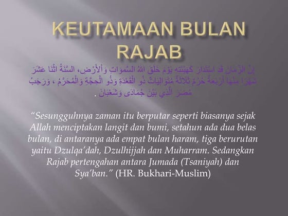 AMALAN DI BULAN RAJAB - KH. ABDURRAHMAN NAVIS | PPTX