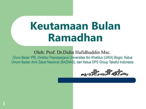 AMALAN DI BULAN RAJAB - KH. ABDURRAHMAN NAVIS | PPT