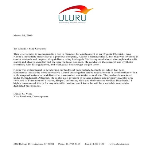 Letter of Recommendation - DM | PDF