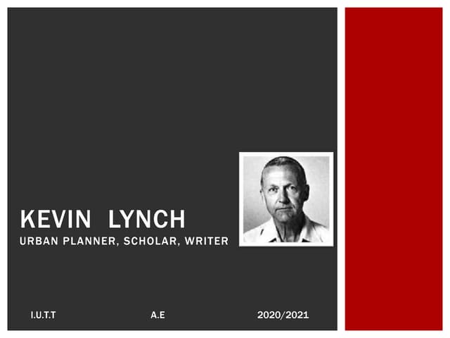 Image of the city, kevin lynch & case study. | PPTX