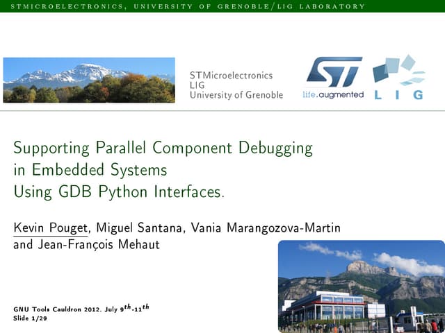 Supporting Parallel Component Debugging Using The Gdb Python Interface