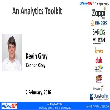 Kevin Gray Festival of NewMR 2016 | PDF | Web Development | Internet